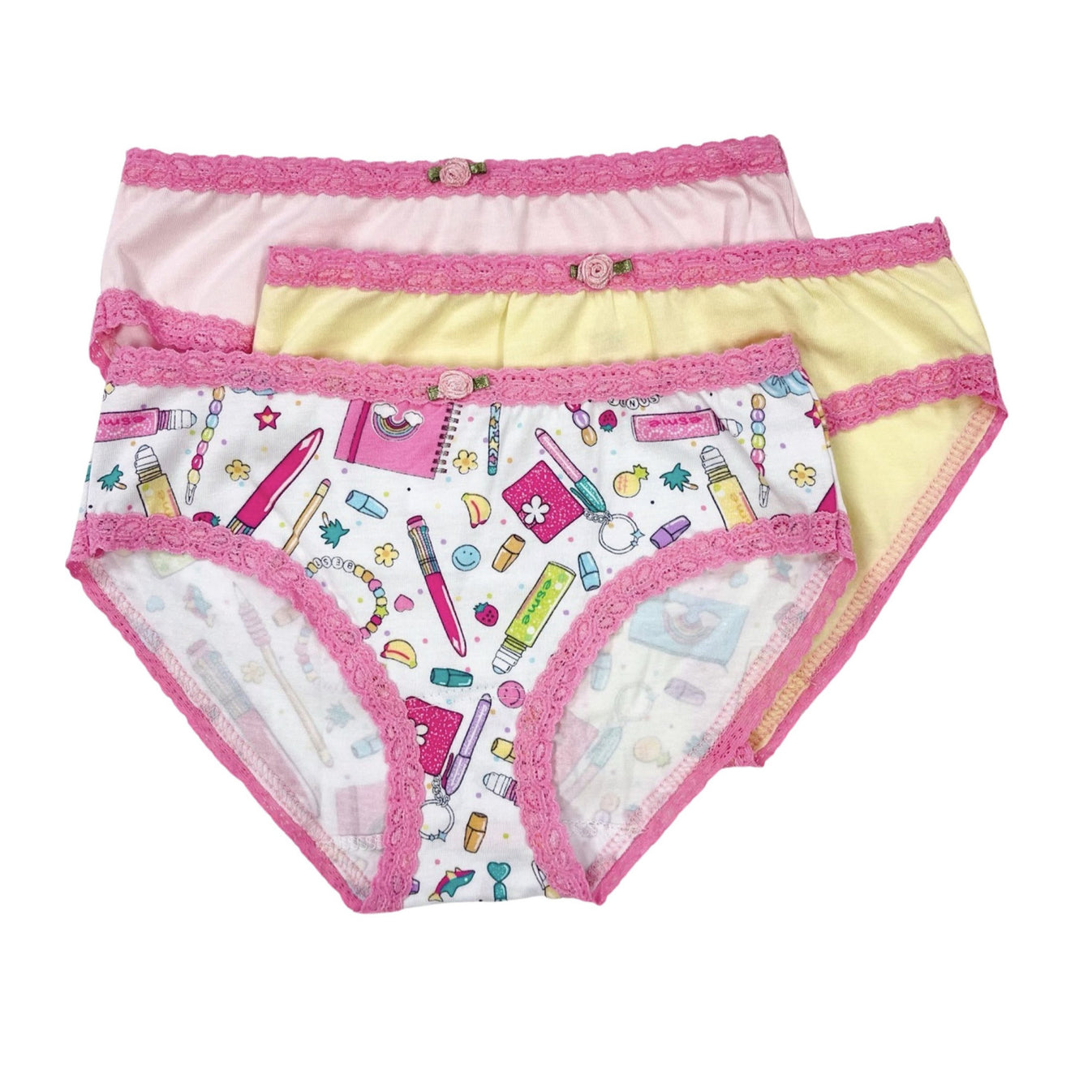 U20 Esme Girl's 3-Pack Panty Cool Girl, Chic, Strawberry Macaron, Bloo ...